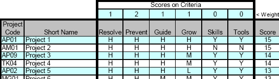 Project portfolio management