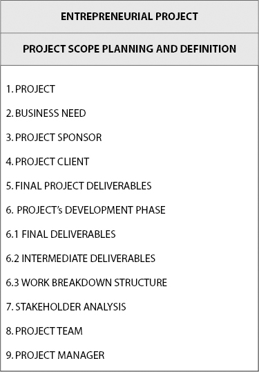 Entrepreneurial projects