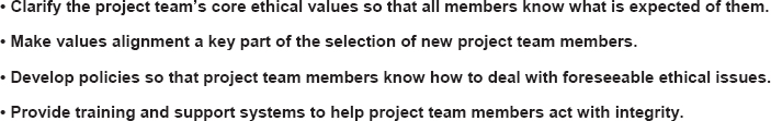 Ethics for project managers