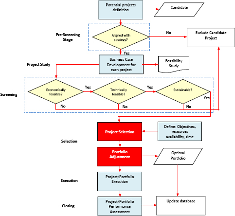 Decision support system for portfolio components selection and prioritizing