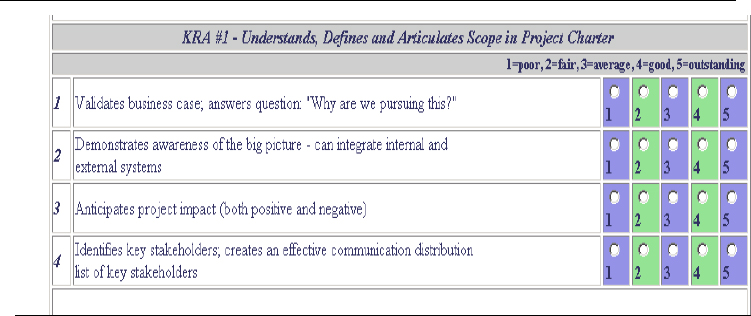 right job competency assessment manager