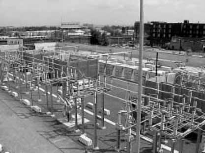 Modern distribution substation constructed on a design - build basis