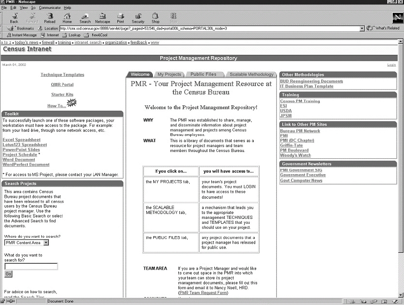 Project management and quality management repositories